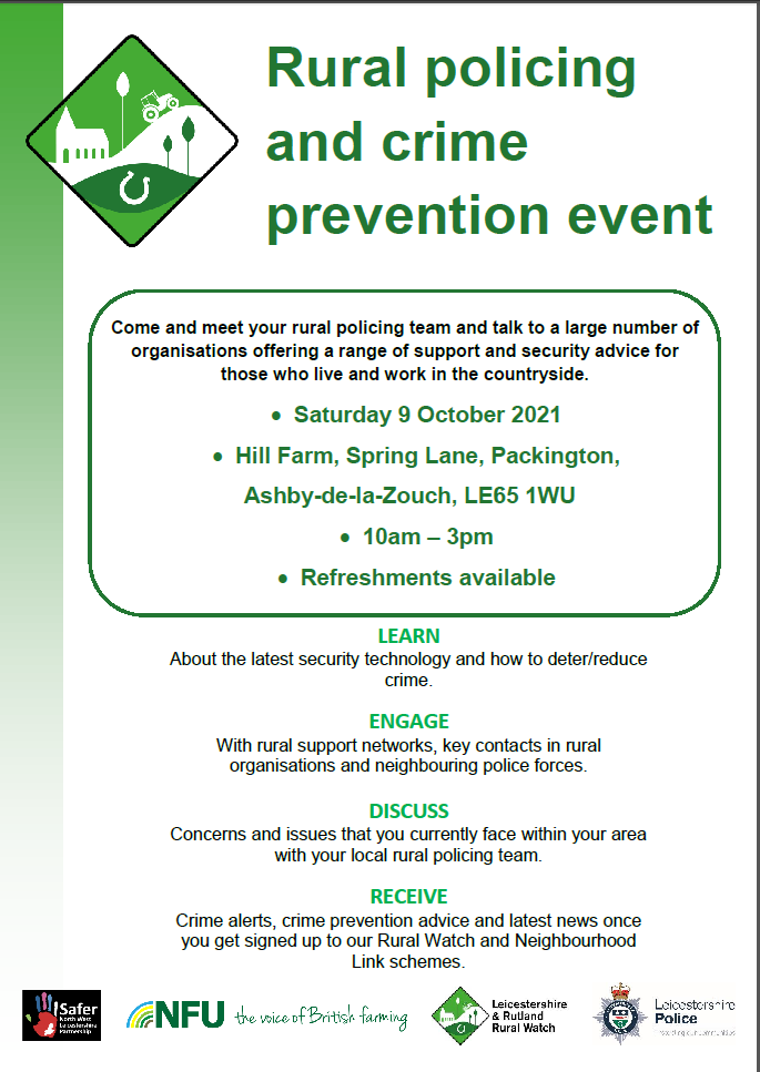 Warwickshire Rural Crime Team at Crime Prevention Event in Packington ...